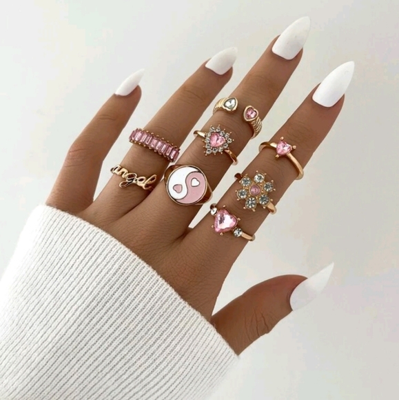 Hot Topic | Jewelry | 8 Pc Yin Yang 8 Rings Set | Poshmark